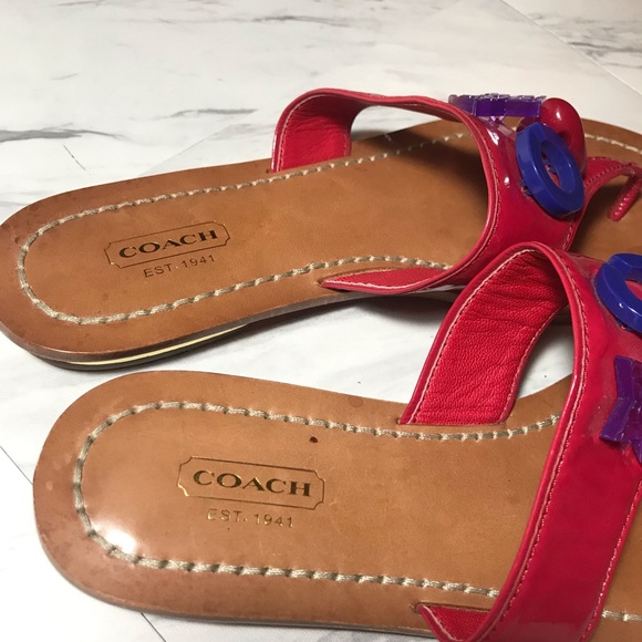 Coach | Shoes | Coach Pink Sandals | Poshmark